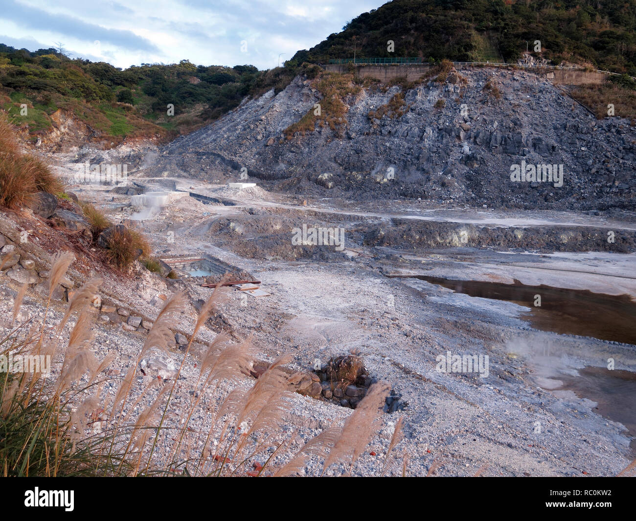 Old sulfur mining area near Yangmingshan, As the source of the thermal ...
