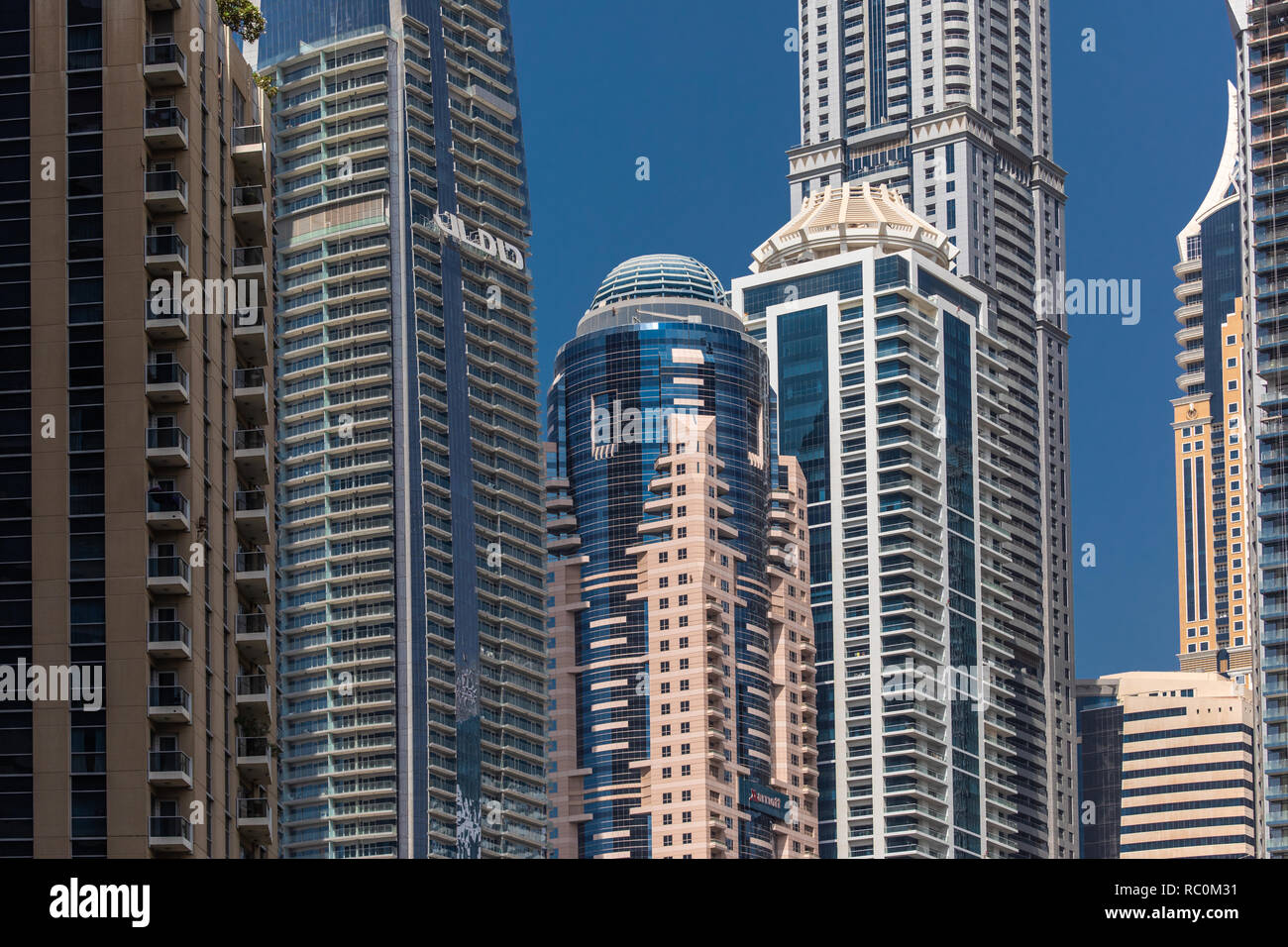 Close up view dubai marina hi-res stock photography and images - Alamy