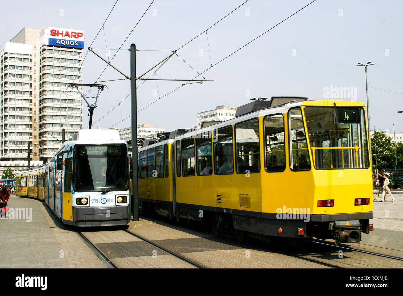 Tram unit at Alexanderplatz, Mitte district, Berlin, Germany Stock ...