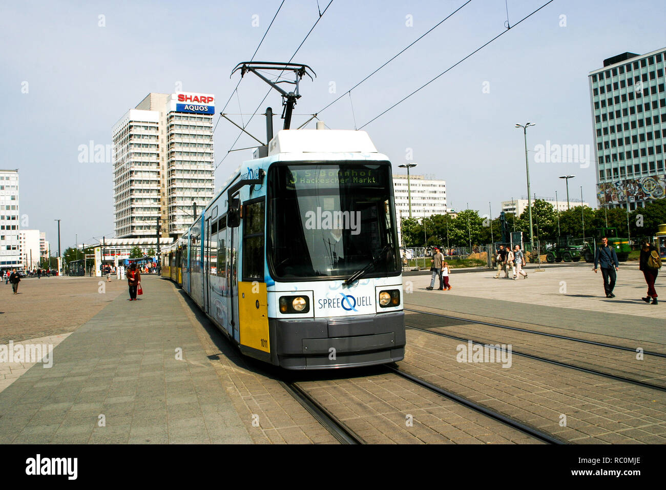 Tram unit at Alexanderplatz, Mitte district, Berlin, Germany Stock ...
