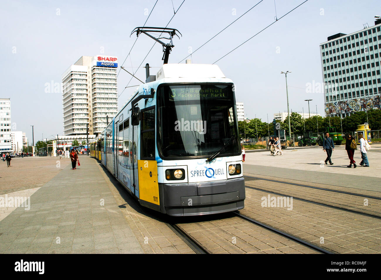 Tram unit at Alexanderplatz, Mitte district, Berlin, Germany Stock ...