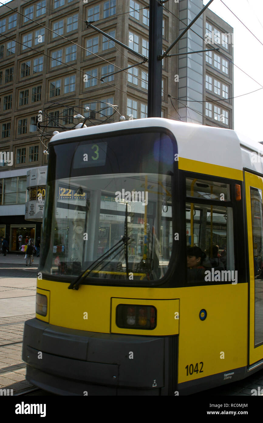 Tram unit at Alexanderplatz, Mitte district, Berlin, Germany Stock ...