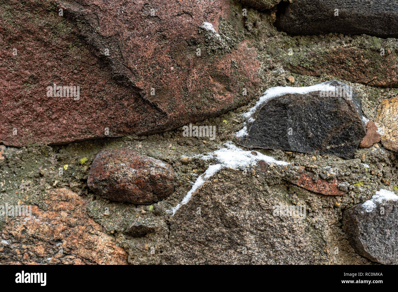 Close-up photo. Fragment of an old masonry wall Stock Photo - Alamy