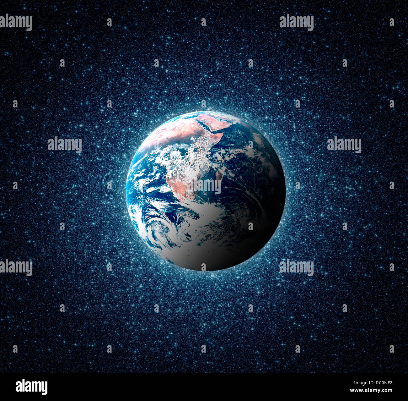 Planet Earth. Earth in the endless stellar space Stock Photo - Alamy