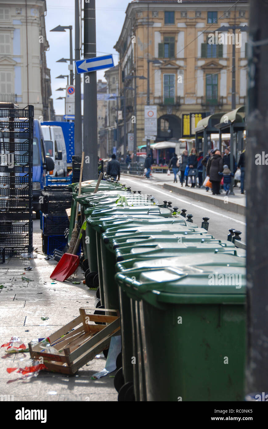 Some garbage Bins Stock Photo - Alamy