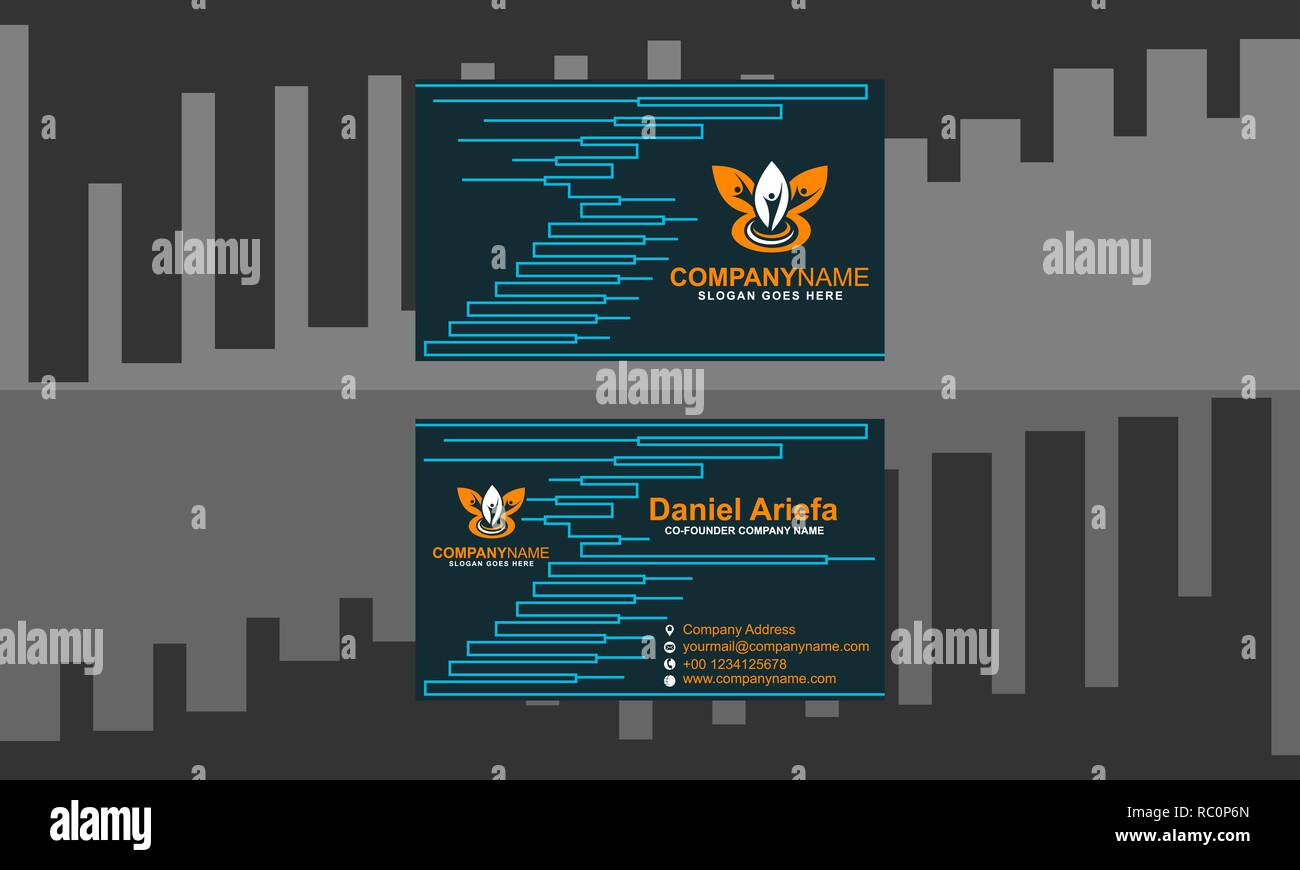 Business Card Clean Modern Template Vector Stock Vector Image & Art - Alamy