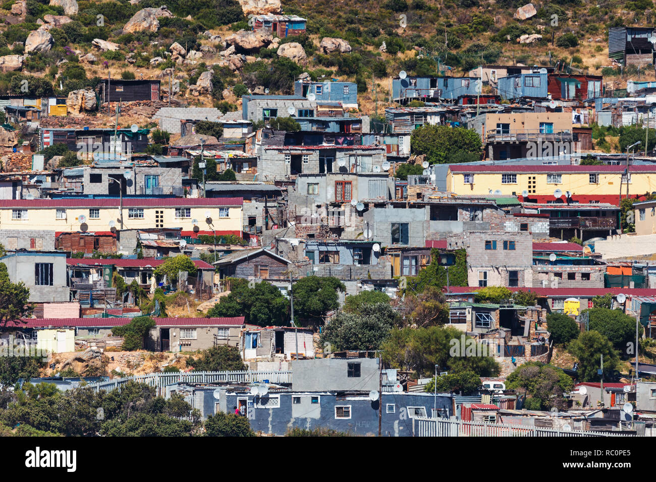 Township view in Hout bay area, Cape Town, South Africa Stock Photo - Alamy