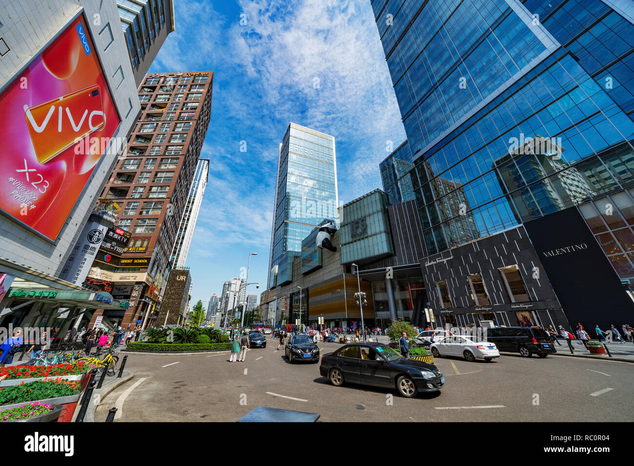 CHENGDU, CHINA - SEPTEMBER 28: This is the Ifs shopping mall and ...