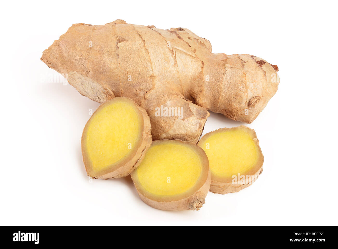 fresh Ginger root isolated on white background Stock Photo - Alamy