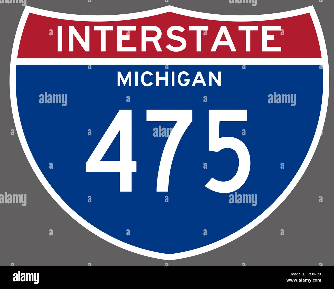 interstate 475 michigan sign highway route american usa transport ...