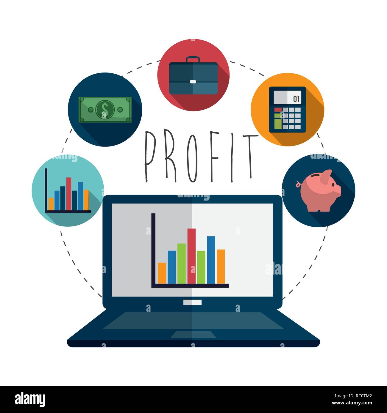 Profit icons design Stock Vector Image & Art - Alamy