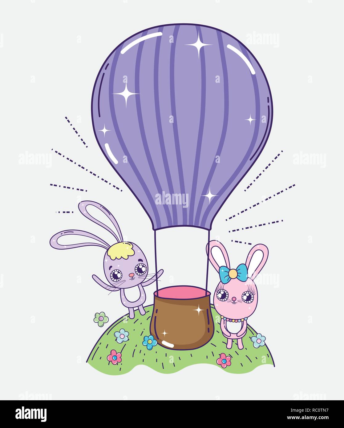 Lovely couple rabbit balloon hi-res stock photography and images - Alamy