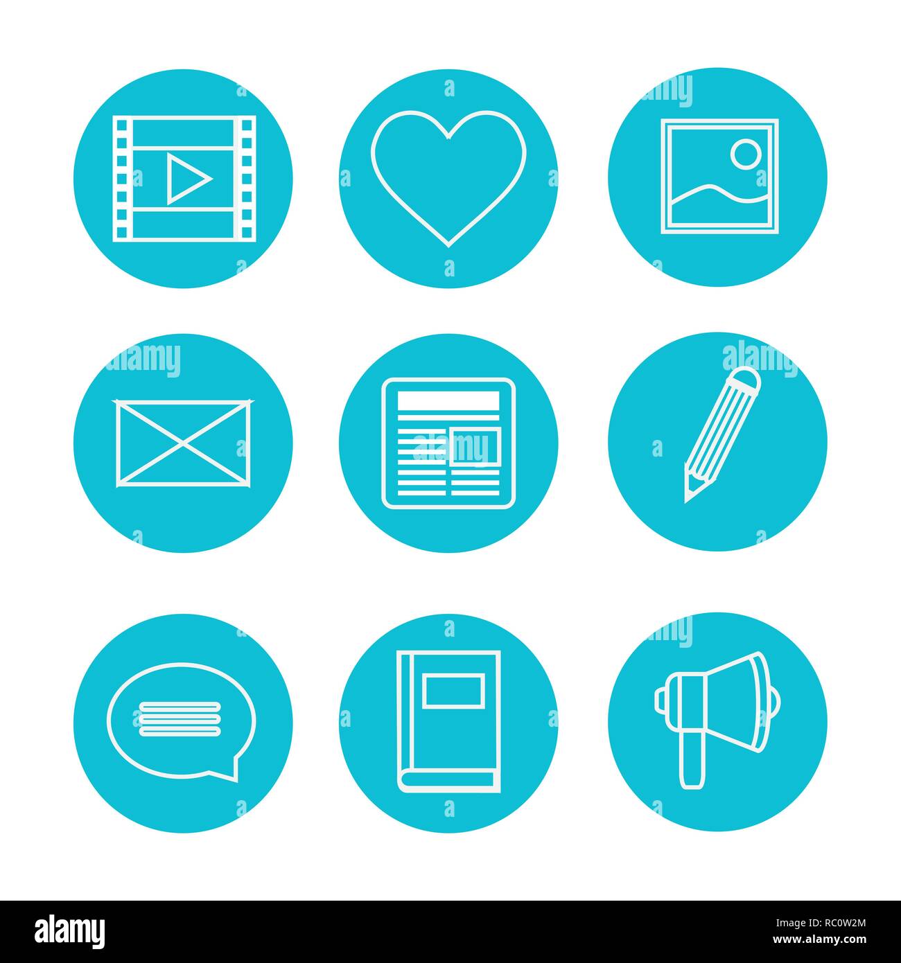 Blog design icons Stock Vector Image & Art - Alamy