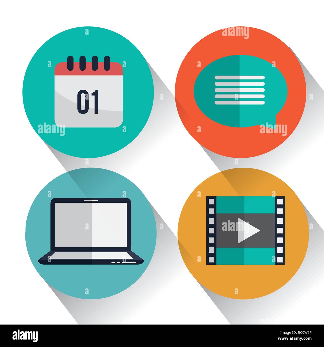 Blog design icons Stock Vector Image & Art - Alamy