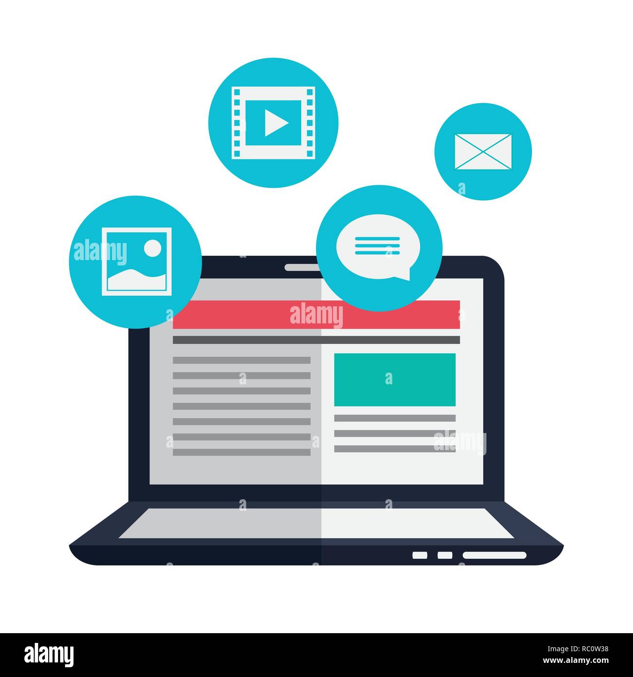 Blog design icons Stock Vector Image & Art - Alamy