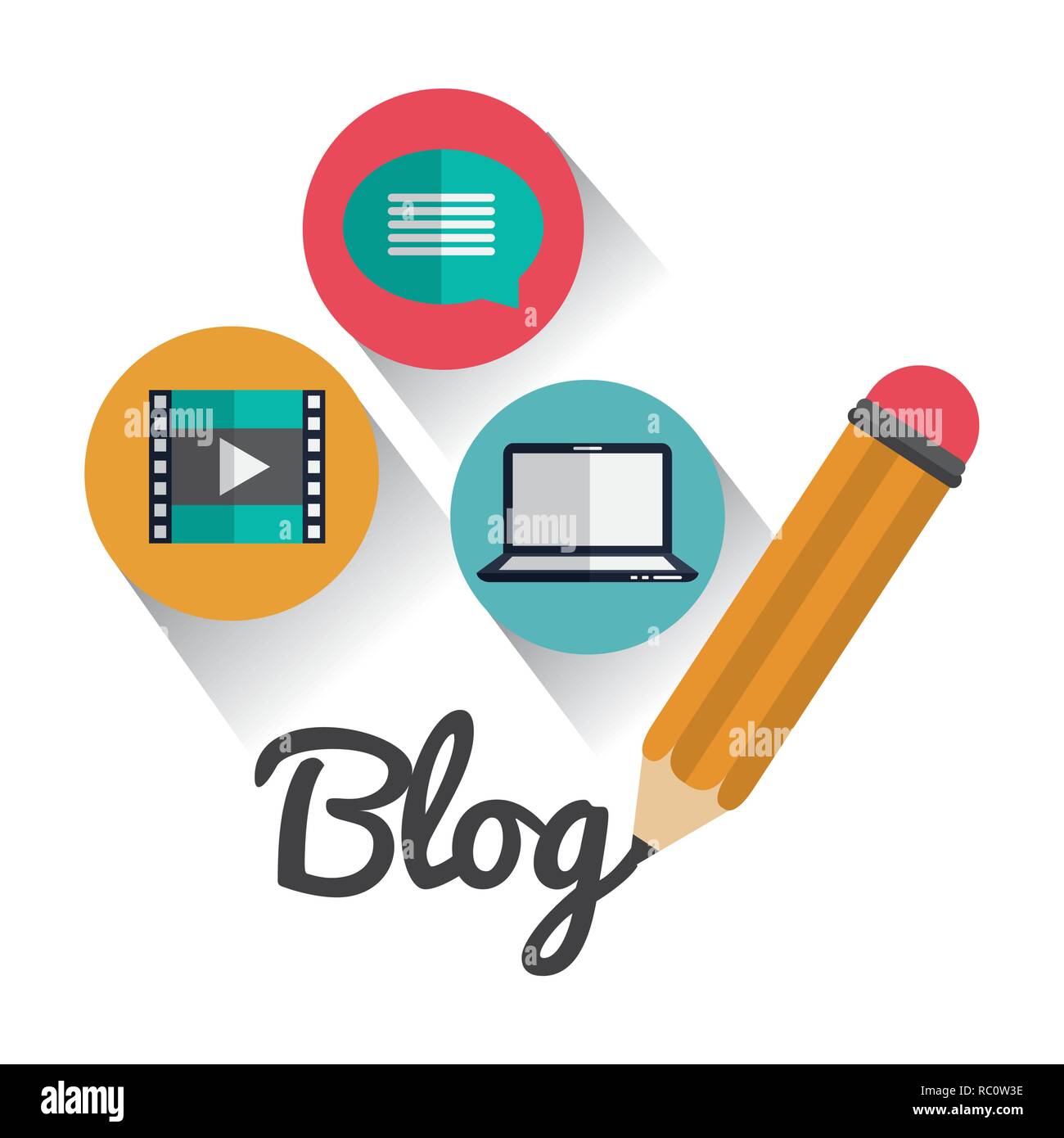 Blog design icons Stock Vector Image & Art - Alamy