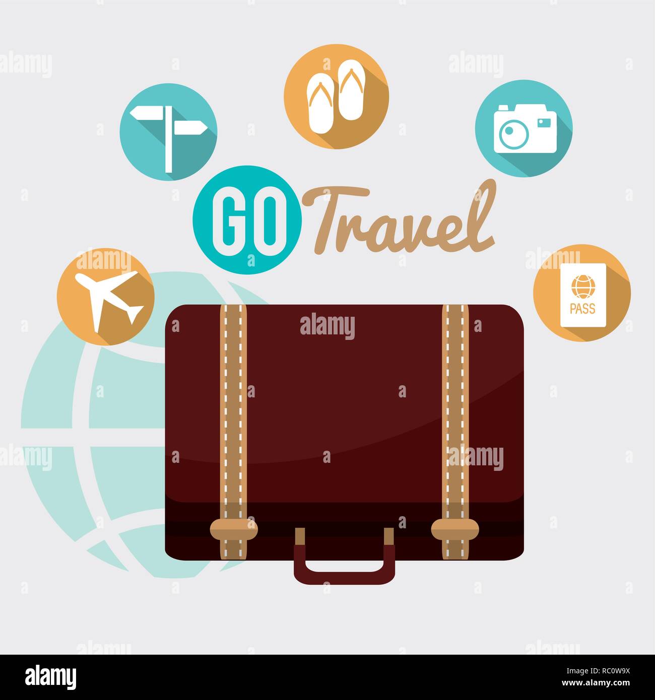 World travel airplane go Stock Vector Images - Alamy