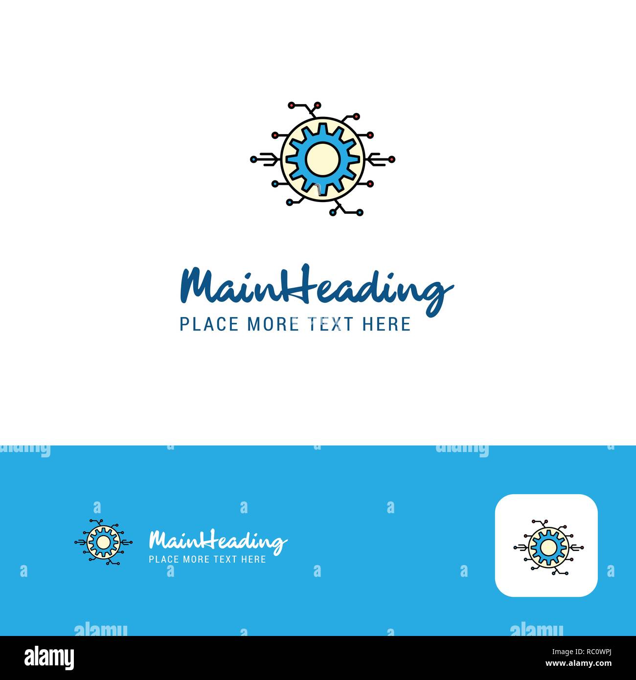 Creative Setting gear Logo Design. Flat color Logo place for Tagline ...
