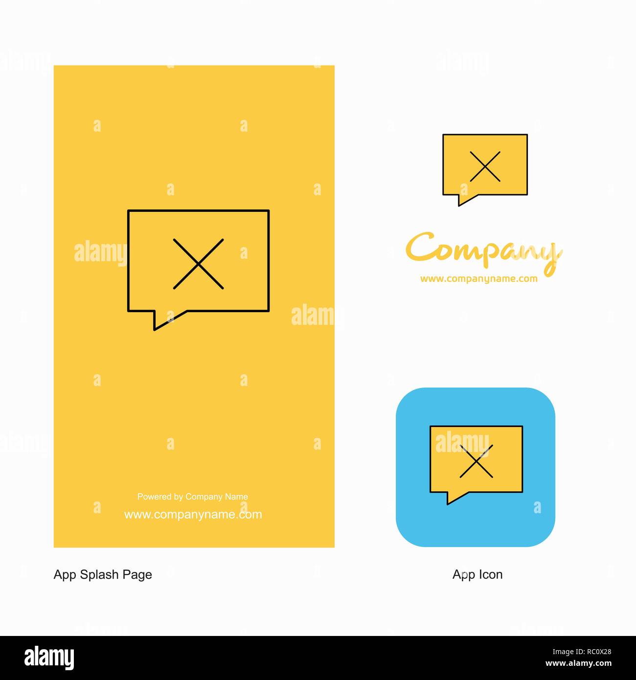 Message not sent Company Logo App Icon and Splash Page Design. Creative ...