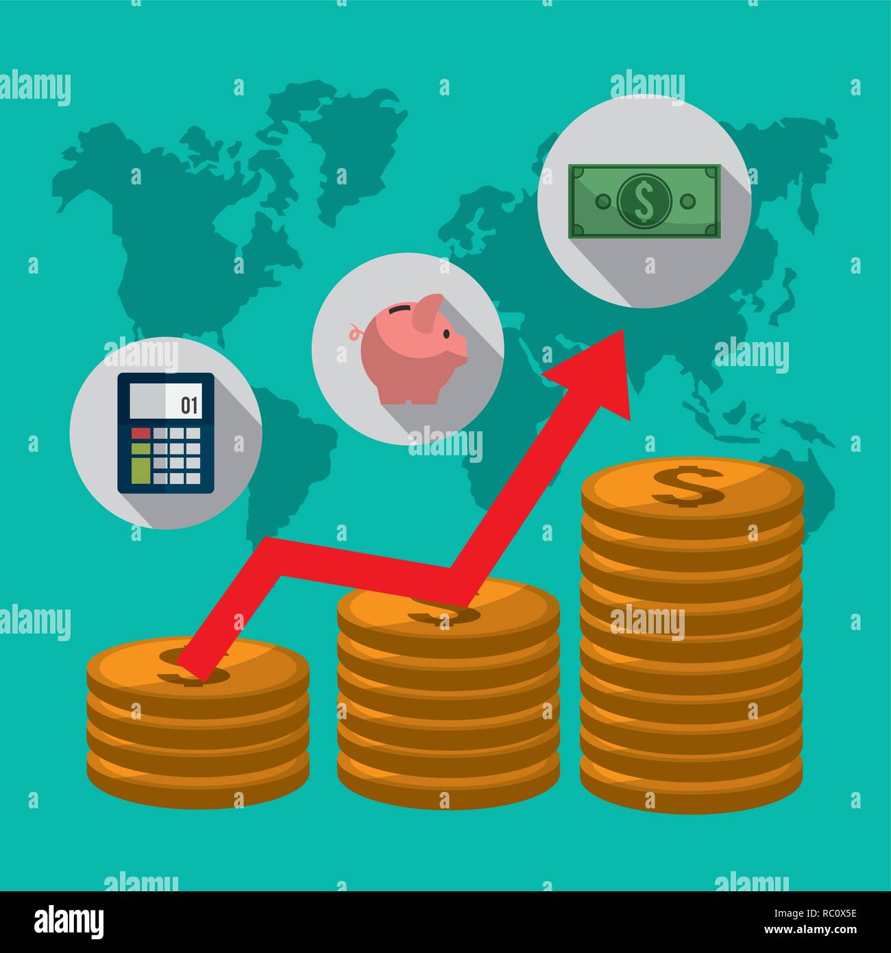 Profit icons design Stock Vector Image & Art - Alamy