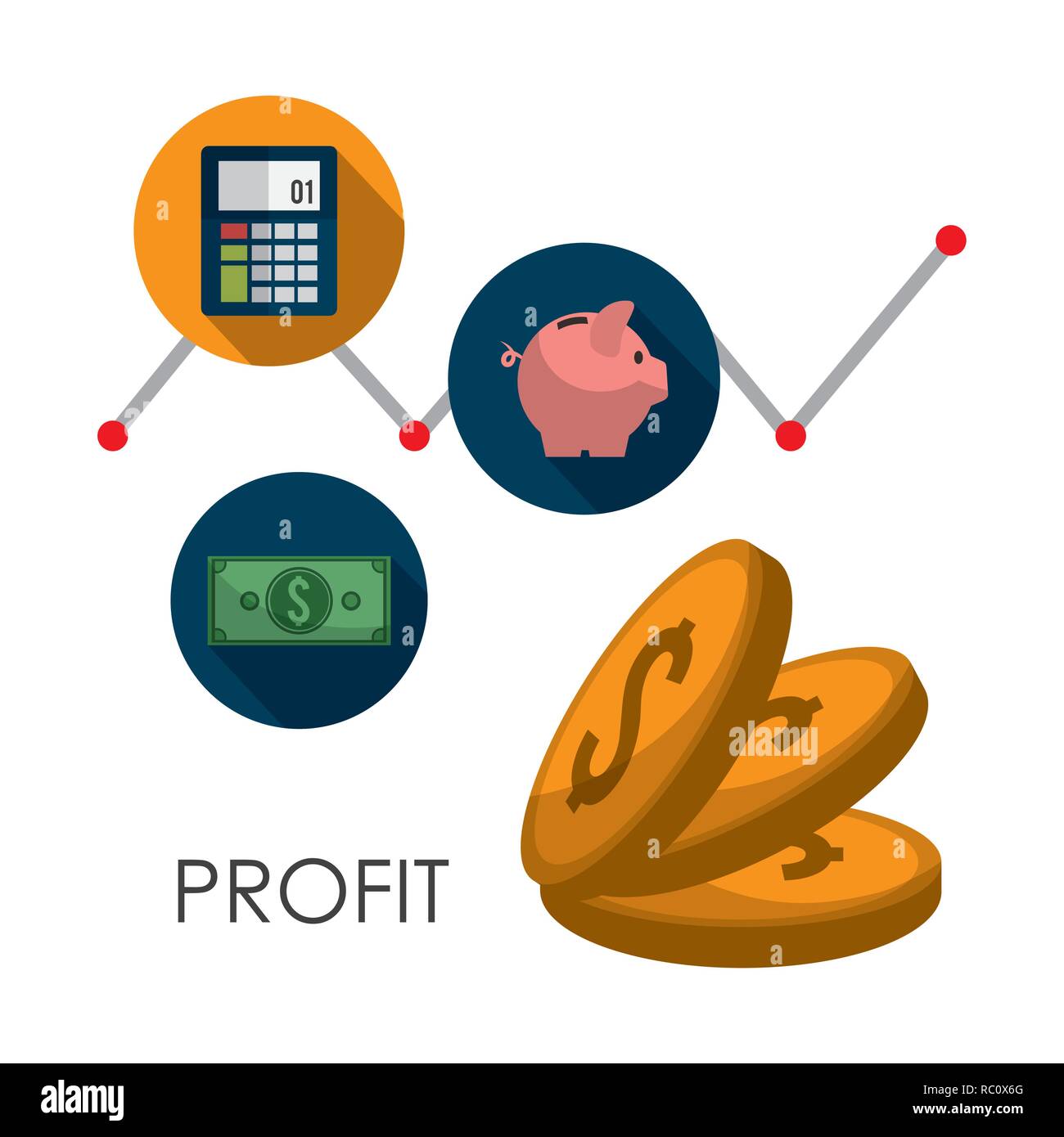 Profit icons design Stock Vector Image & Art - Alamy