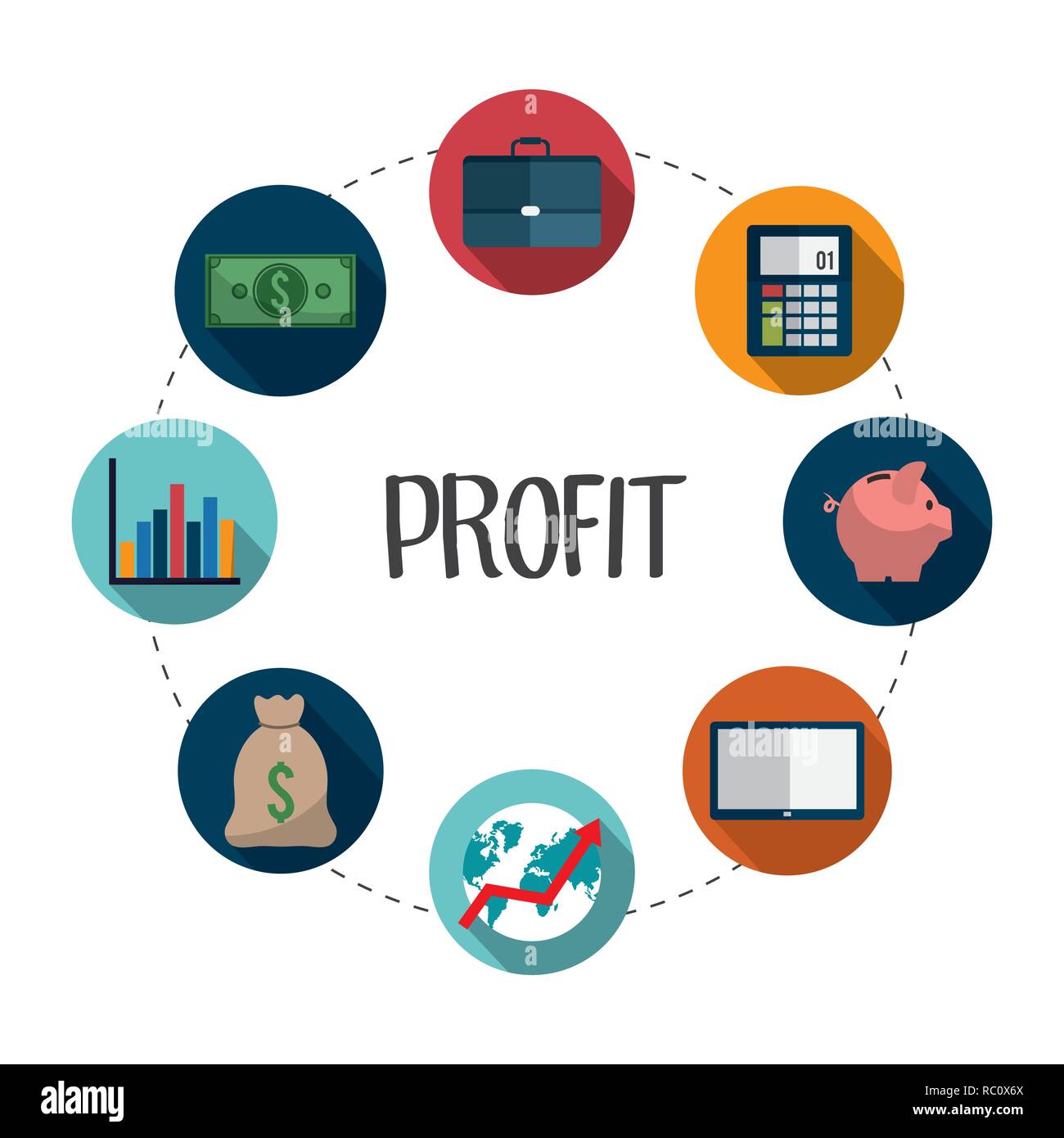 Profit icons design Stock Vector Image & Art - Alamy