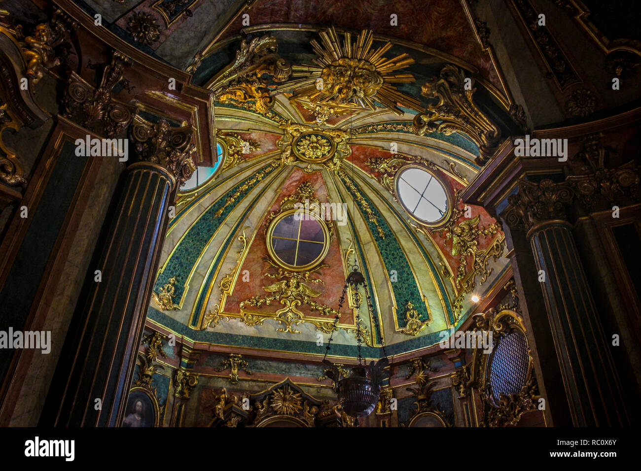 The chapel of the Queluz National Palace, Sintra, Portugal Stock Photo ...