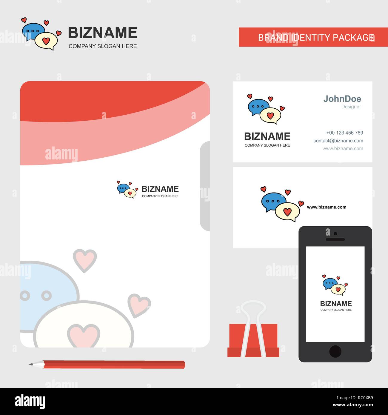 Romantic chat business logo hi-res stock photography and images - Alamy