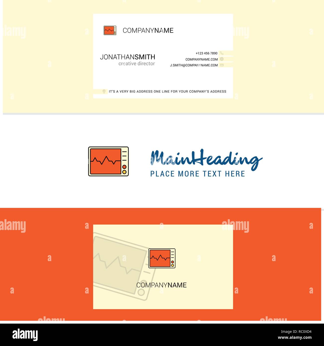 Ecg card Stock Vector Images - Alamy