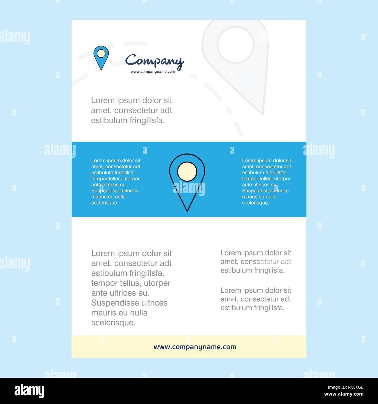 Template layout for Map location comany profile ,annual report ...