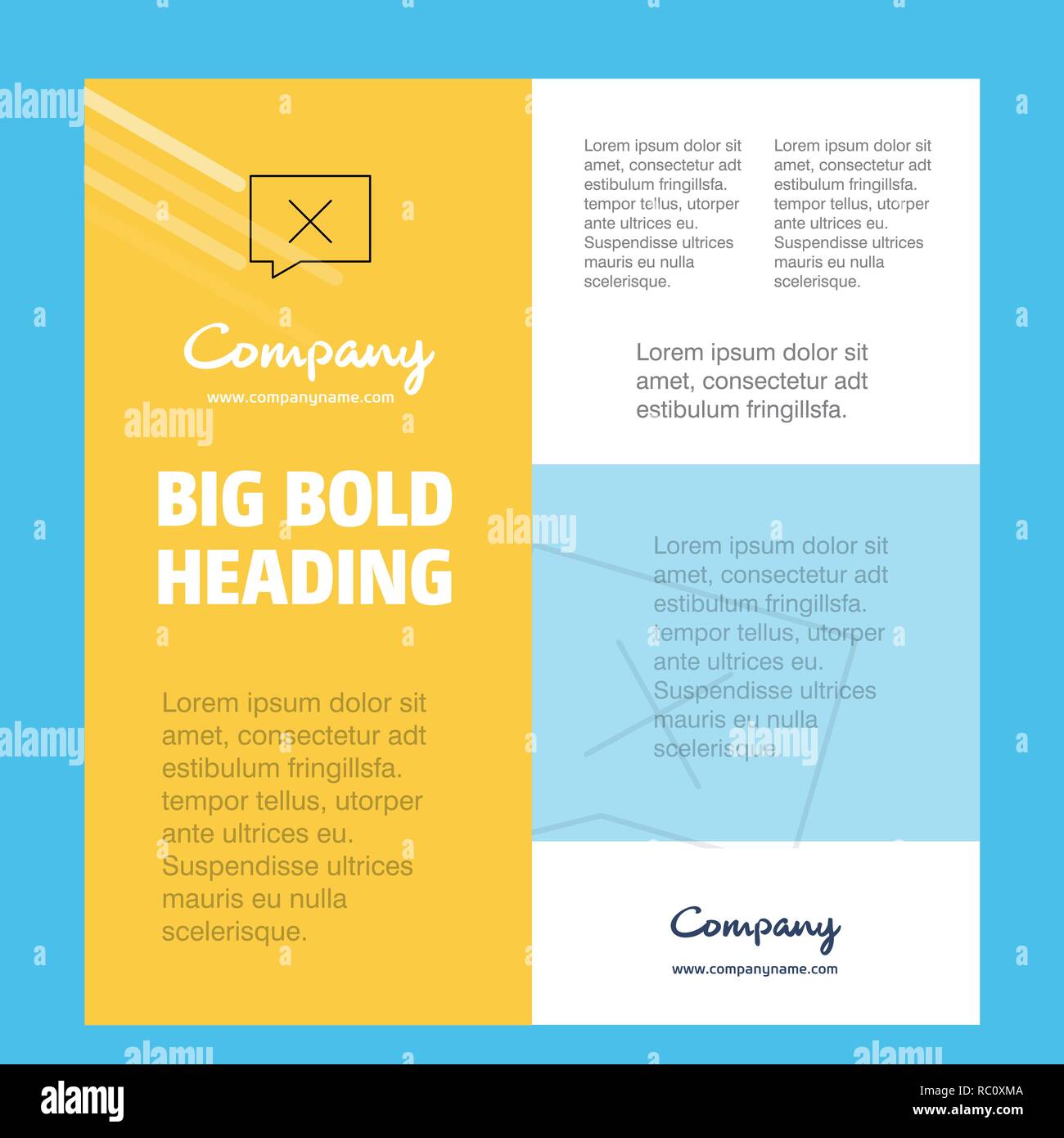 Message not sent Business Company Poster Template. with place for text ...