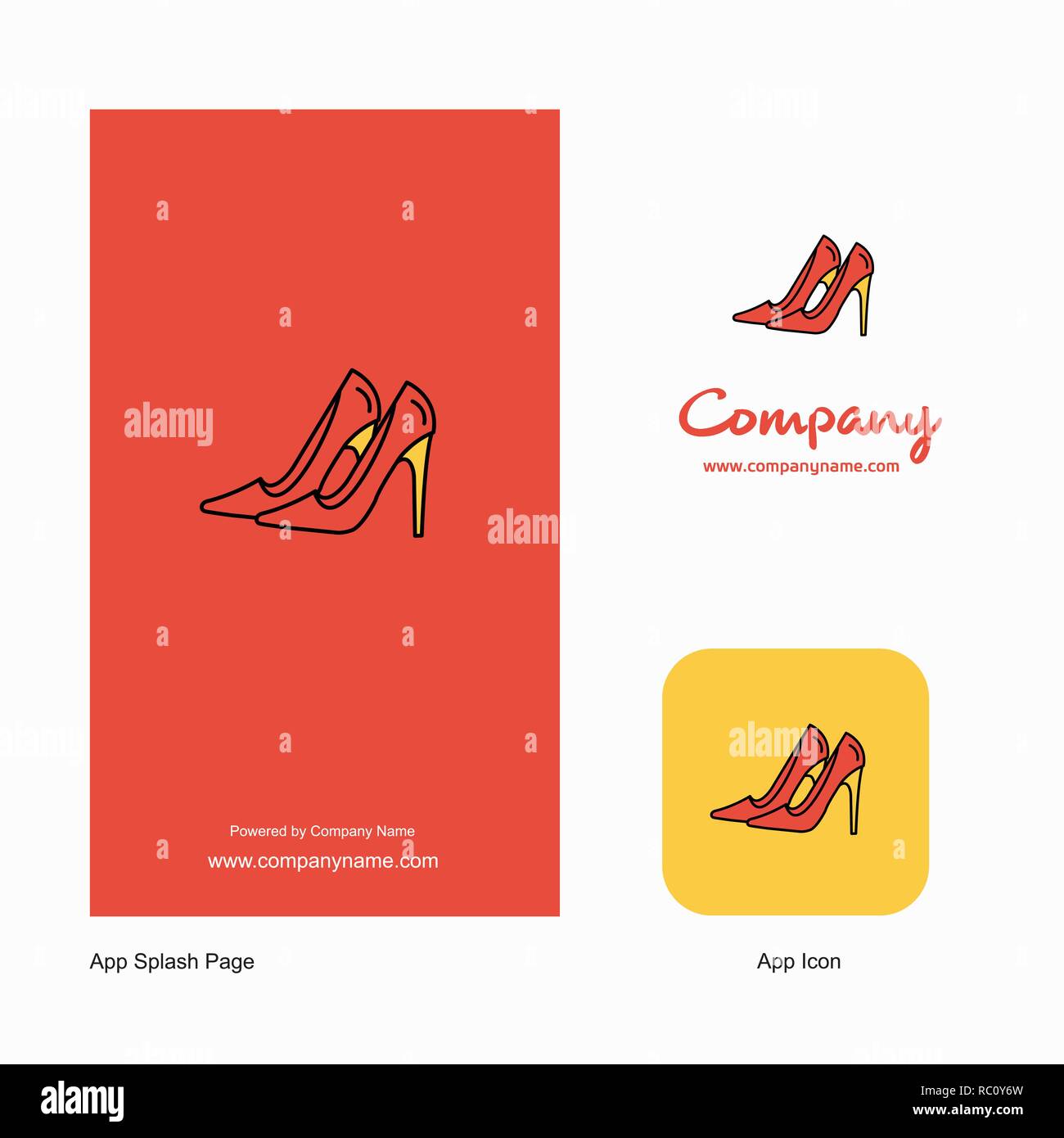 Sandals Company Logo App Icon and Splash Page Design. Creative Business ...