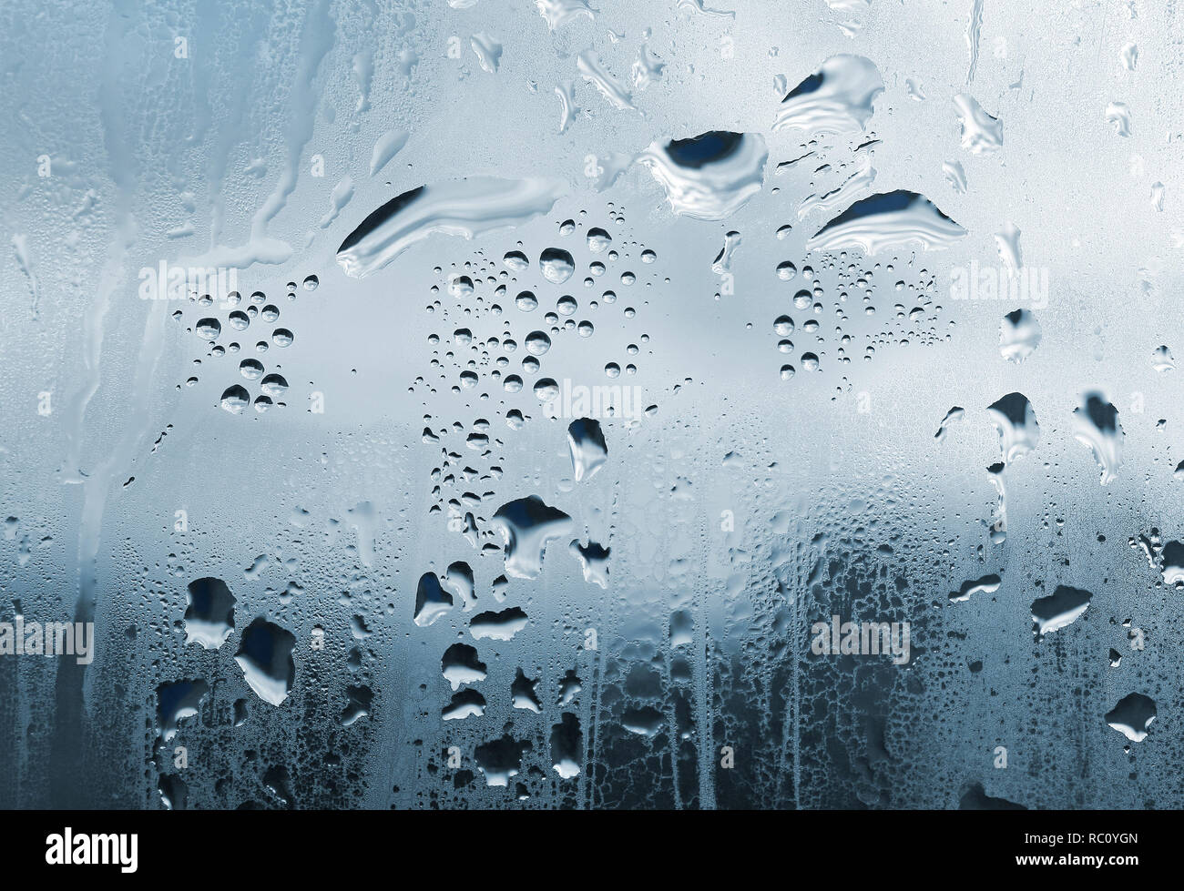 natural water drops on window glass Stock Photo - Alamy