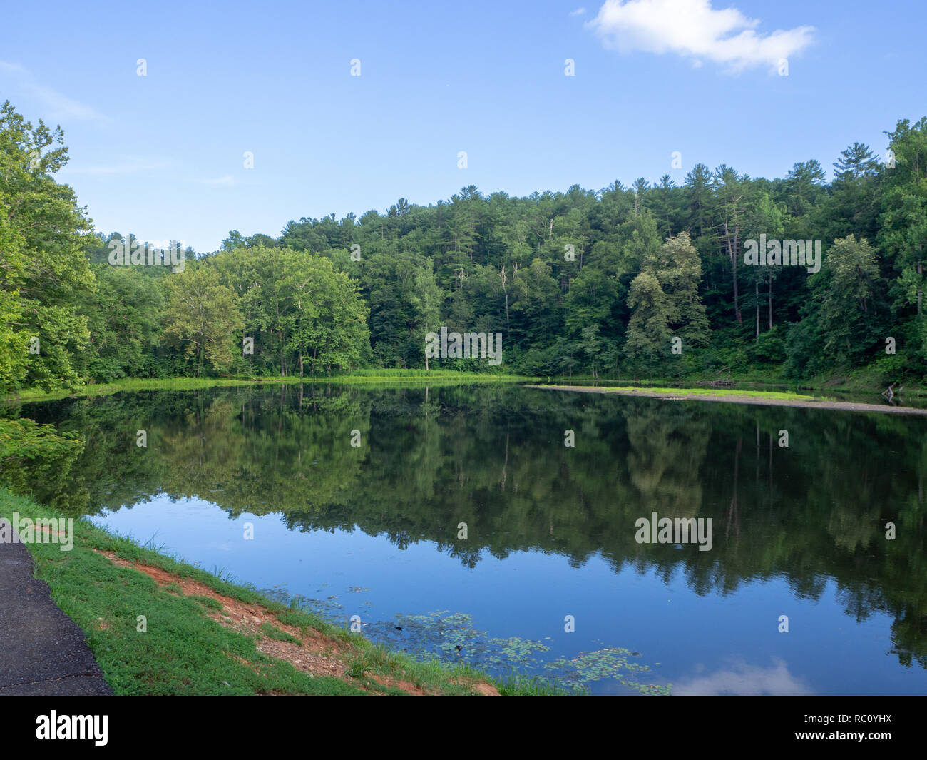 Pond along the Blue Ridge Parkway Stock Photo - Alamy