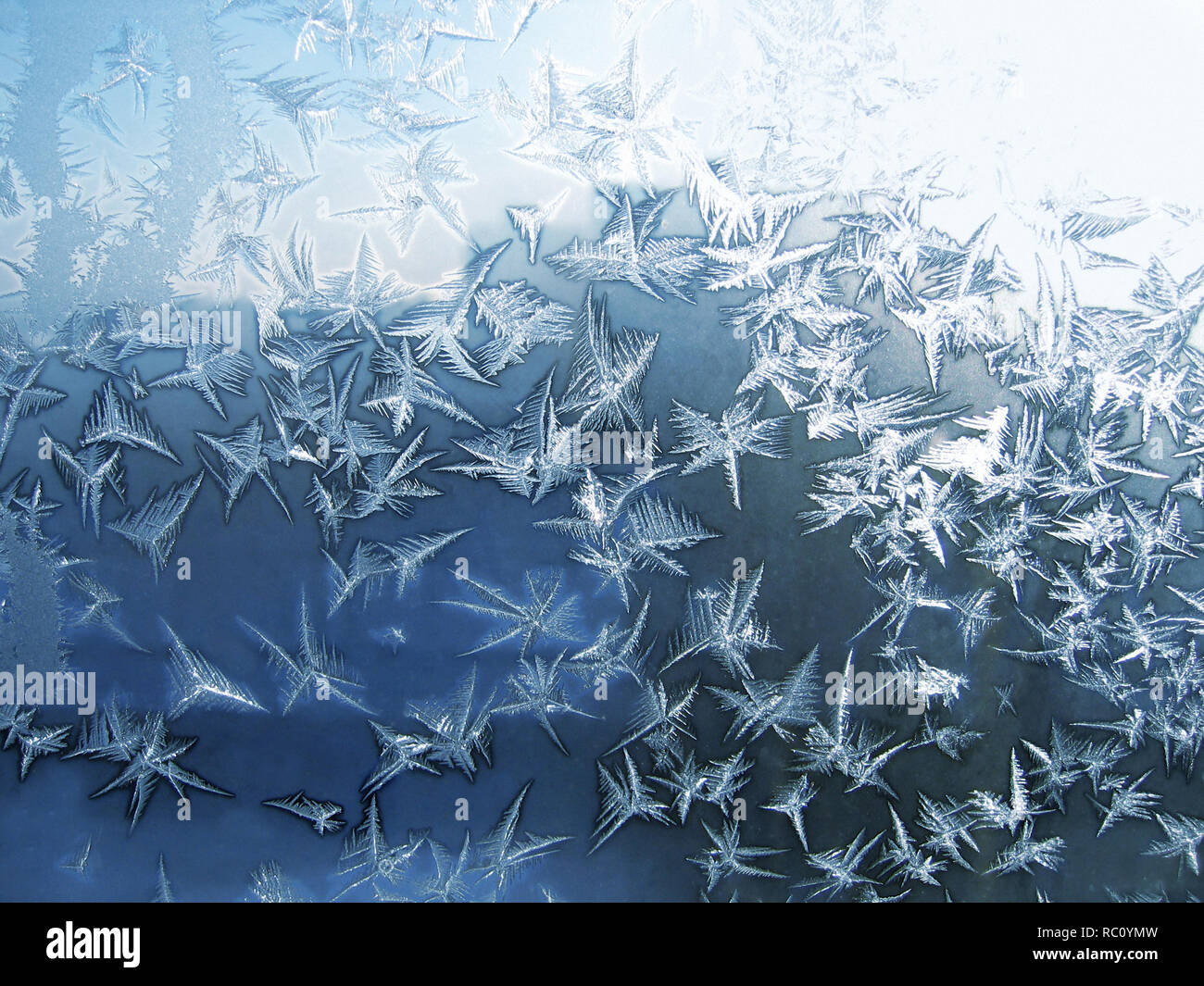 Ice pattern and sunlight on winter glass natural background Stock Photo ...