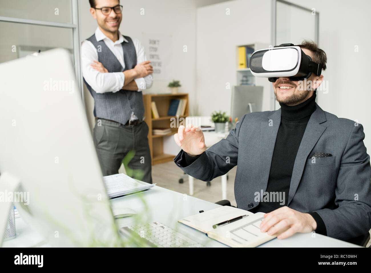 Businessman having fun work hi-res stock photography and images - Alamy