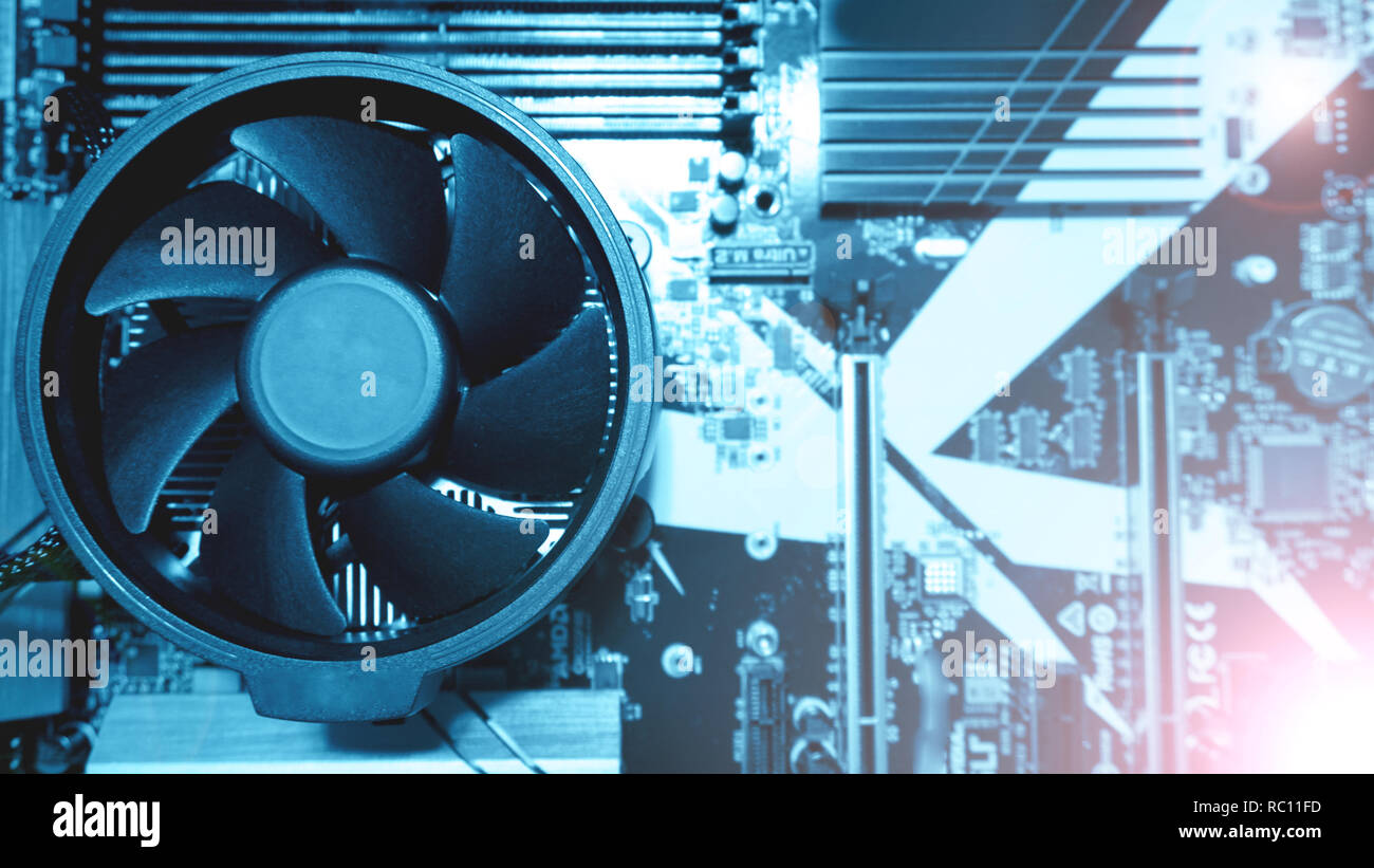 Circuit board. Electronic computer hardware technology. Motherboard ...