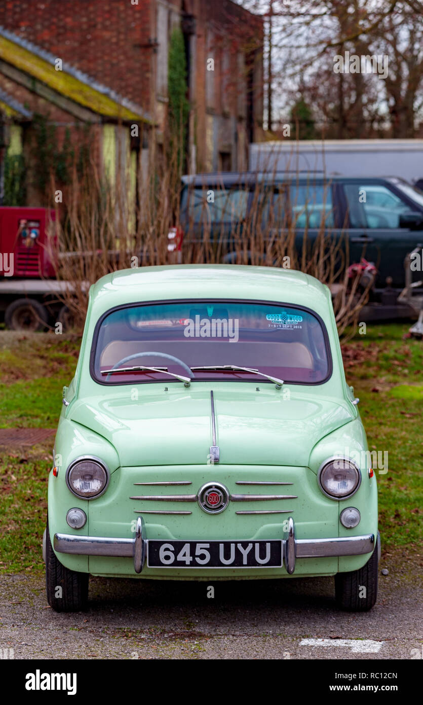 Fiat 600 classic car viewed from the front Stock Photo - Alamy