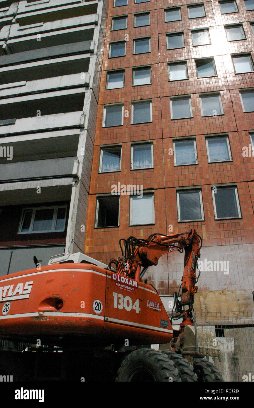 GDR building demolition site, Berlin, Germany Stock Photo - Alamy