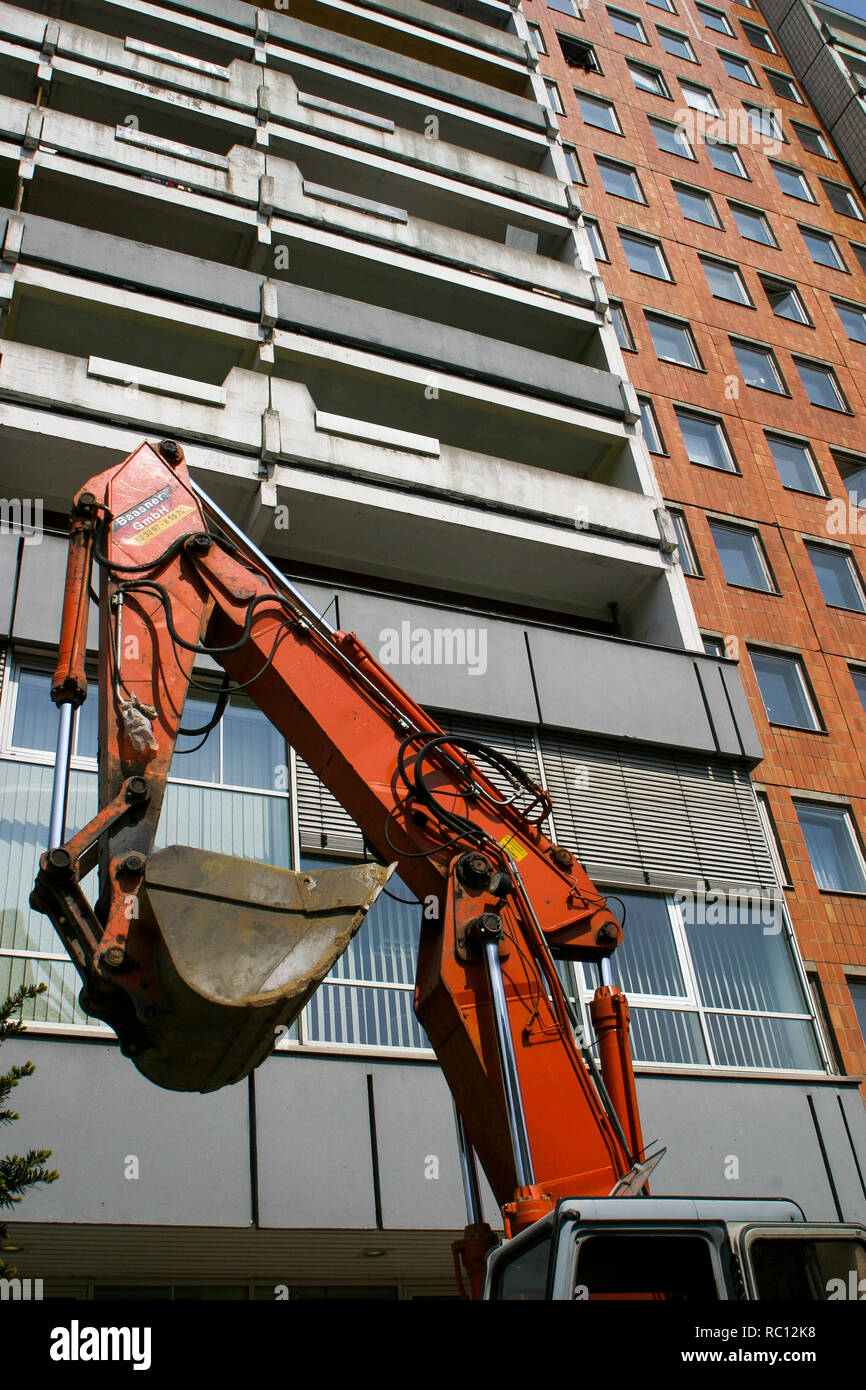 GDR building demolition site, Berlin, Germany Stock Photo - Alamy
