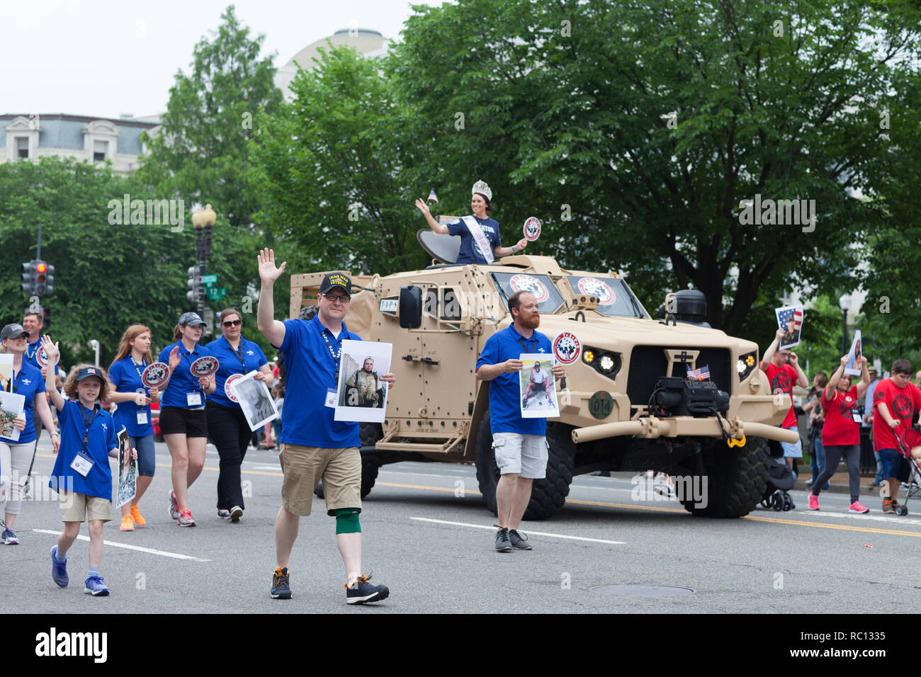 Washington, D.C., USA - May 28, 2018: The National Memorial Day Parade ...