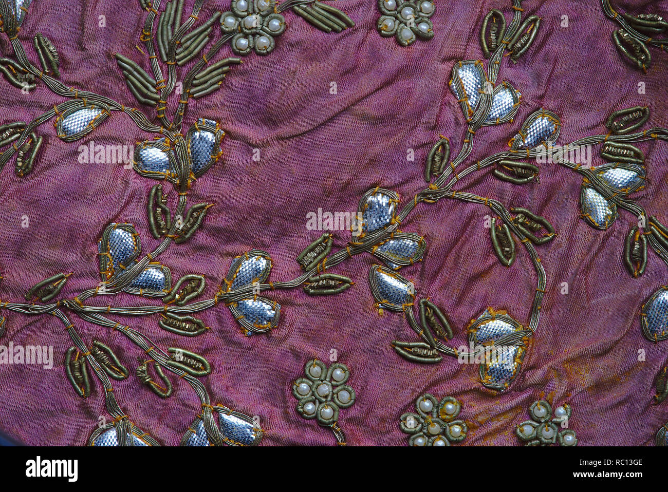 Indian patchwork detail, traditional handicraft handmade. decorative ...