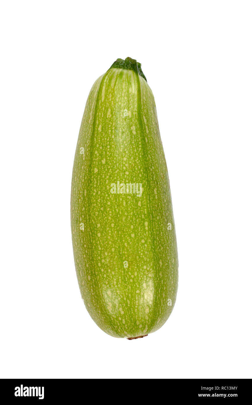 Zucchini, top view, isolated on white background. Fresh vegetables ...