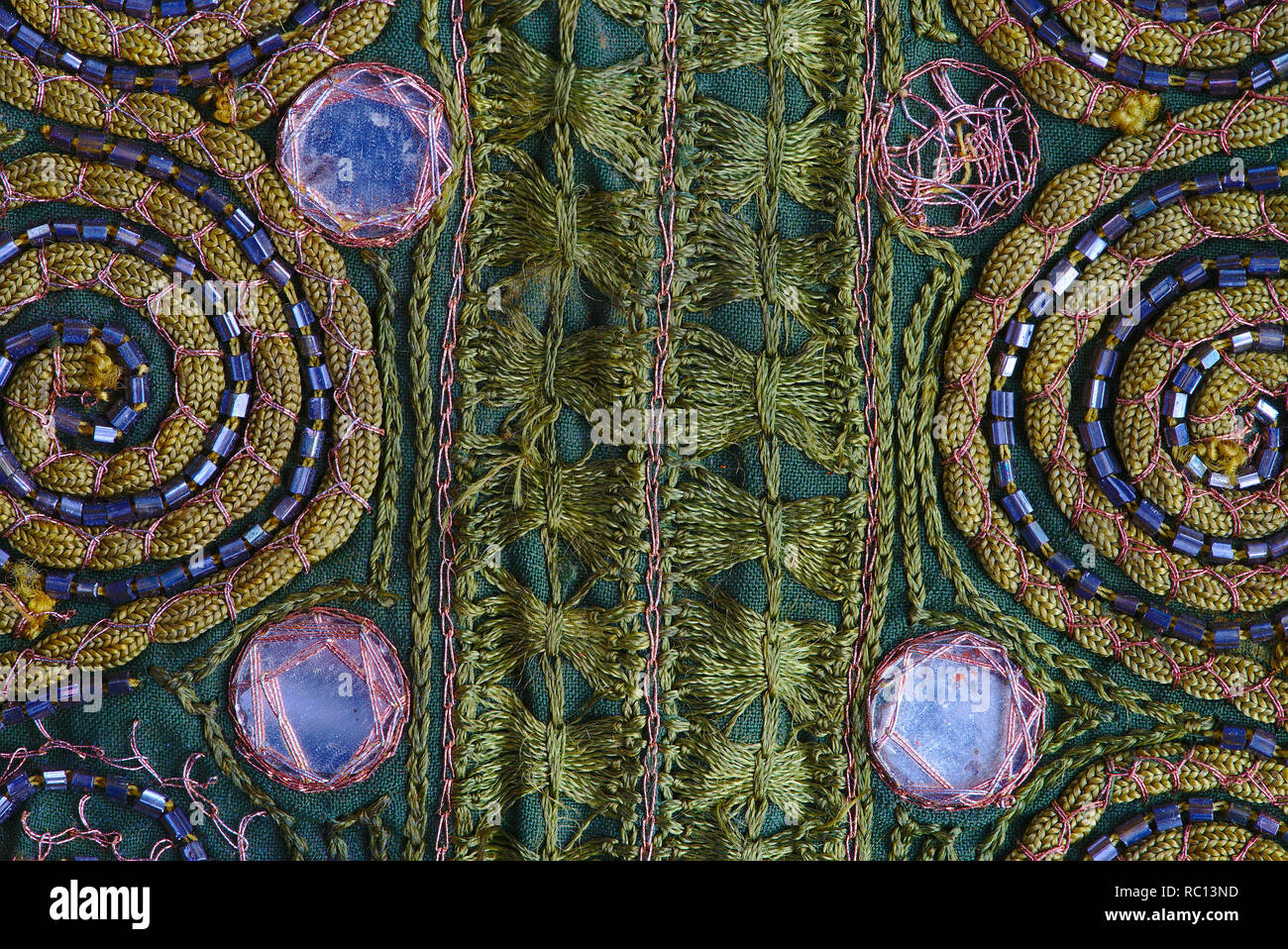 Indian patchwork detail, traditional handicraft handmade. decorative ...