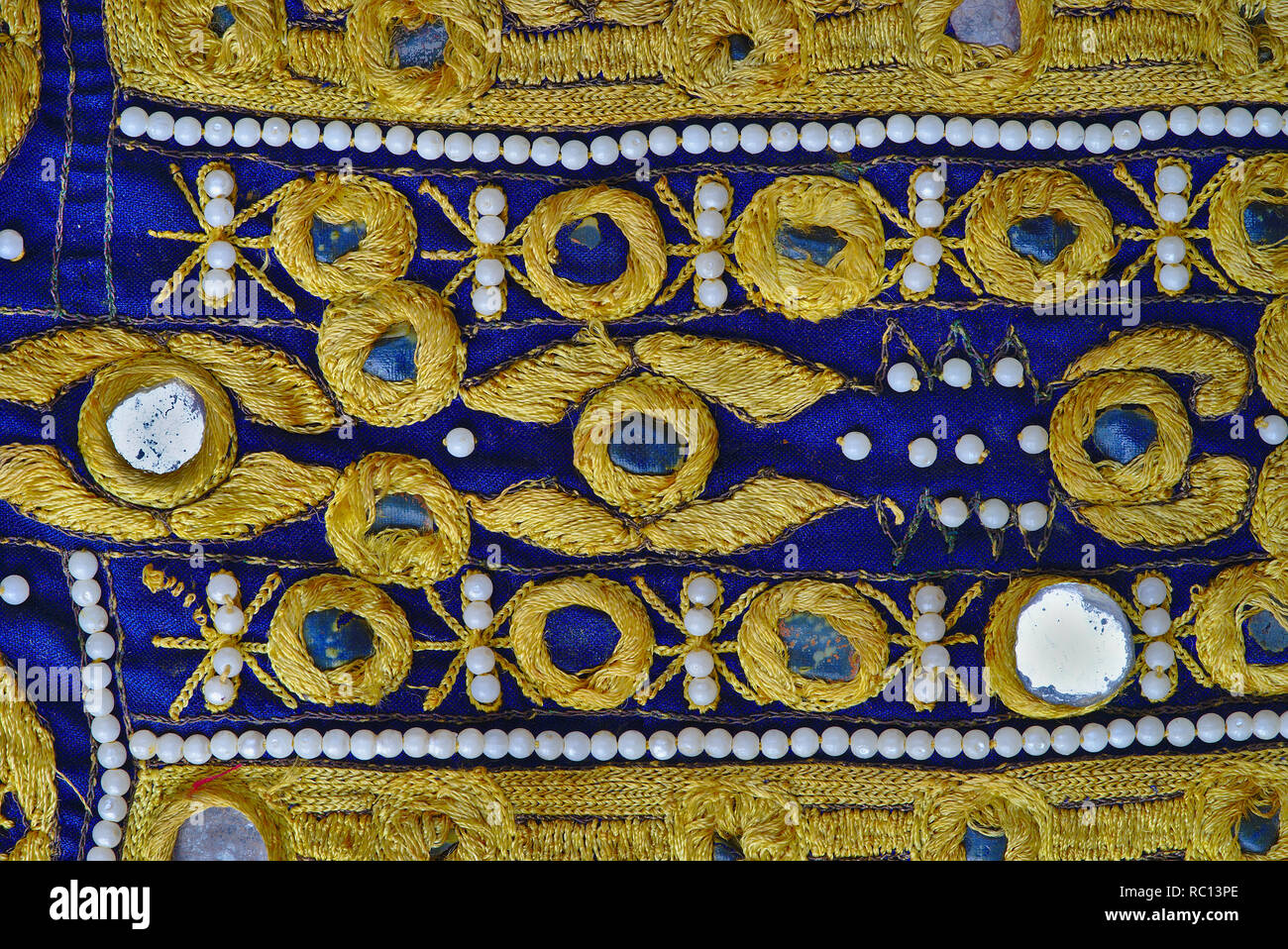 Indian patchwork detail, traditional handicraft handmade. decorative ...