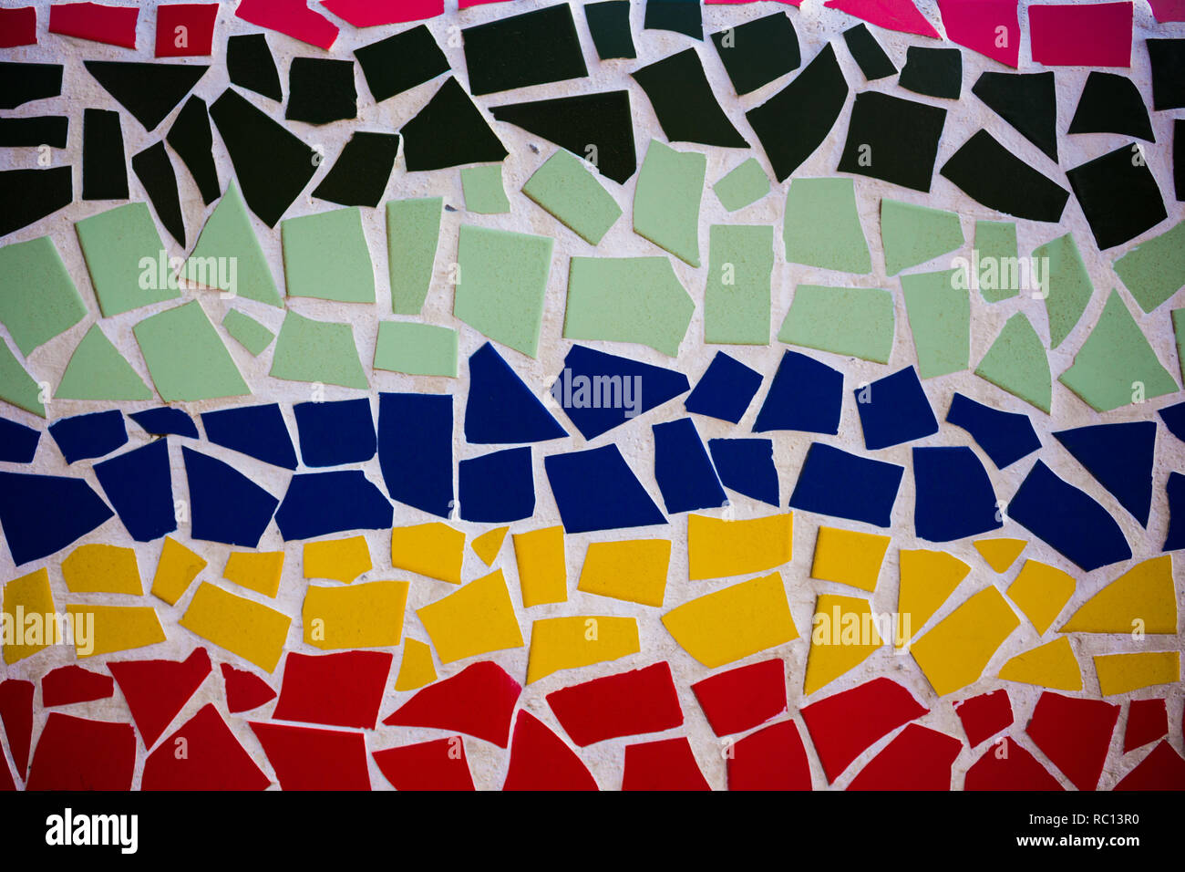 Mosaic. Multi-colored mosaic of ceramic tiles Stock Photo - Alamy