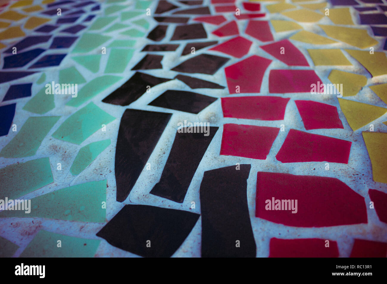 Mosaic. Multi-colored mosaic of ceramic tiles Stock Photo - Alamy