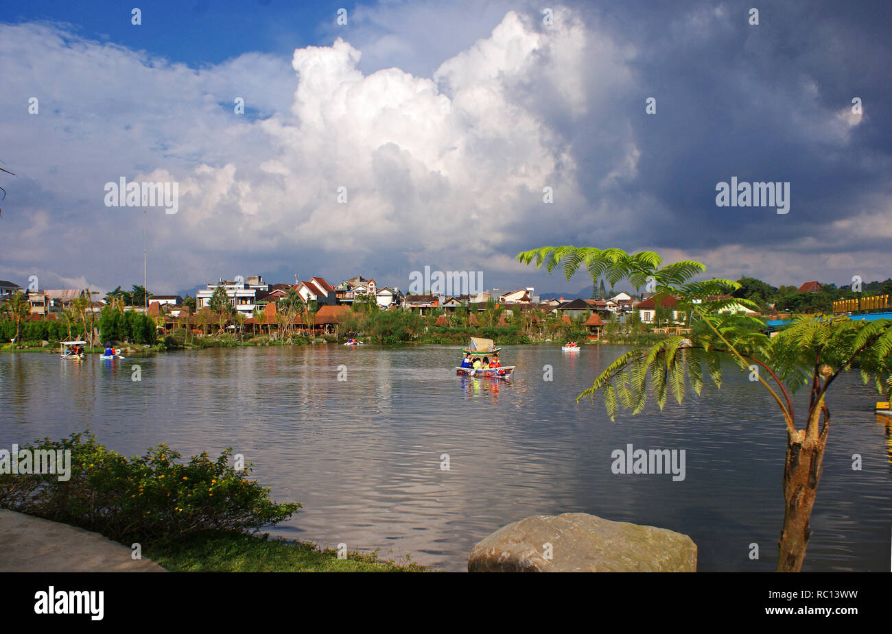 Situ Umar Lake, Floating Market, Lembang, Bandung, Indonesia Stock ...