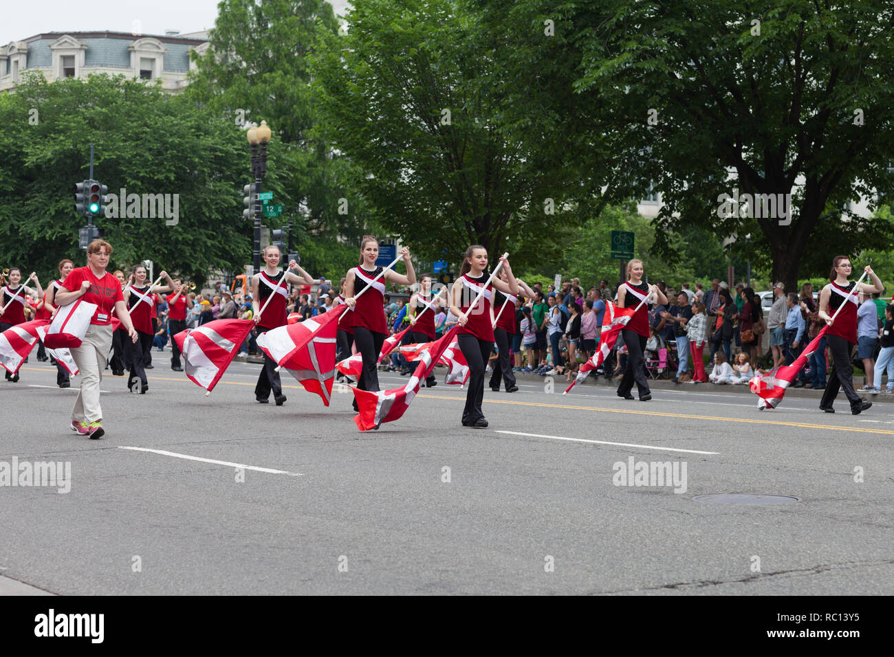 Washington, D.C., USA - May 28, 2018: The National Memorial Day Parade ...