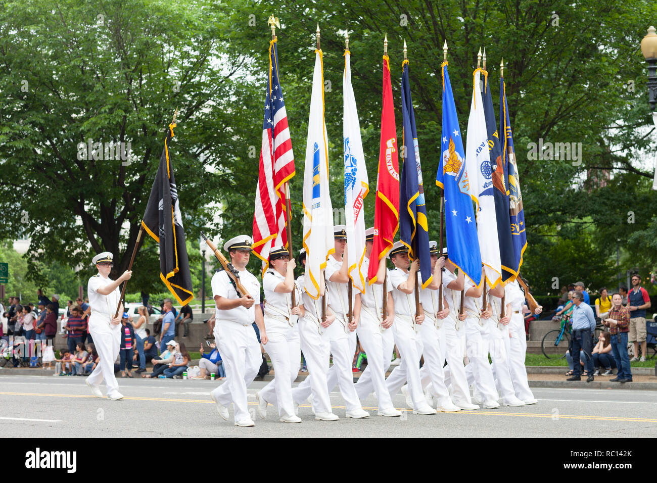 Washington, D.C., USA - May 28, 2018: The National Memorial Day Parade ...